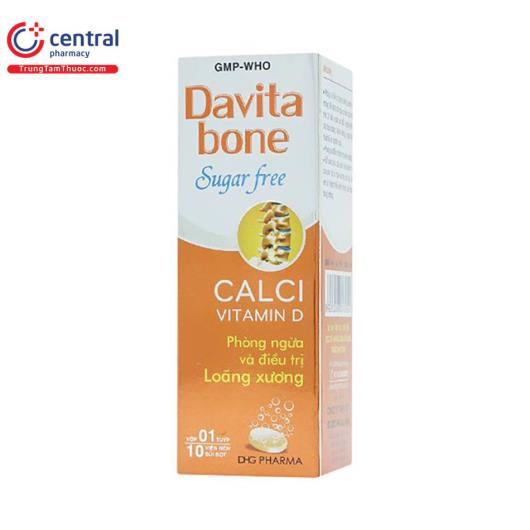 [CHÍNH HÃNG] Viên sủi Davita Bone Sugar Free phòng ngừa loãng xương