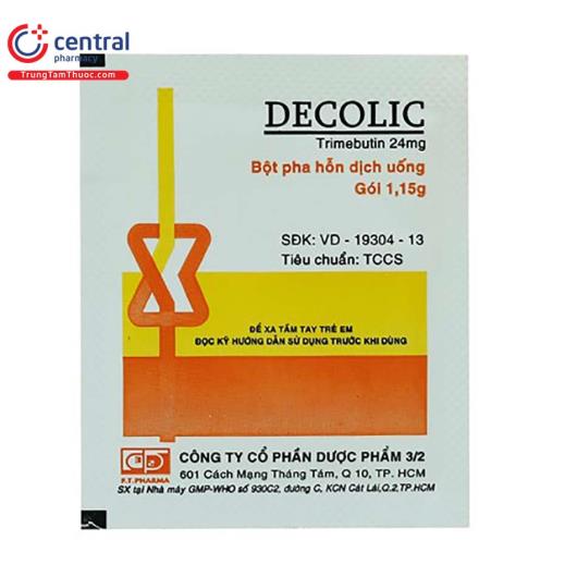 Thuốc Decolic 24mg - Thuốc điều trị rối loạn đường tiêu hóa