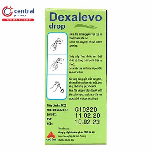 Thuốc Dexalevo drop 5ml - điều trị viêm mắt, nhiễm khuẩn mắt