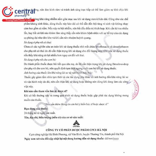 Thuốc Dexalevo drop 5ml - điều trị viêm mắt, nhiễm khuẩn mắt