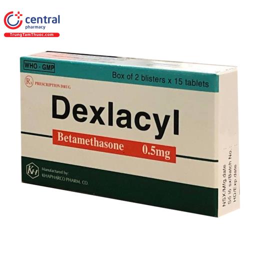 [CHÍNH HÃNG] Thuốc Dexlacyl 0,5mg (Hộp 30 viên): chống viêm, dị ứng
