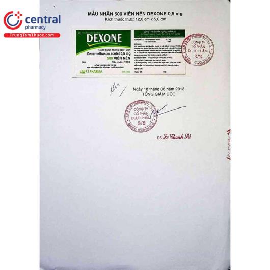 Thuốc Dexone 0.5mg - thuốc chống viêm, điều trị dị ứng nặng