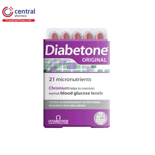 Vitabiotics Diabetone Tablets cân bằng dinh dưỡng ở người tiểu đường