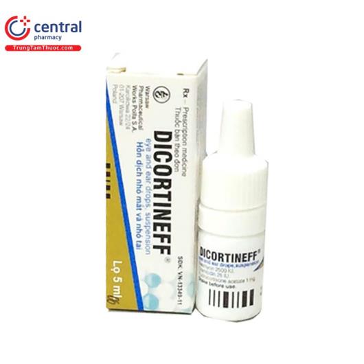 Thuốc nhỏ mắt Dicortinef chai 5ml: tác dụng, liều dùng và cách dùng