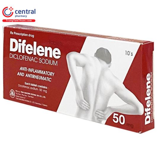 Thuốc Difelene (Diclofenac 50mg) - giảm đau xương khớp