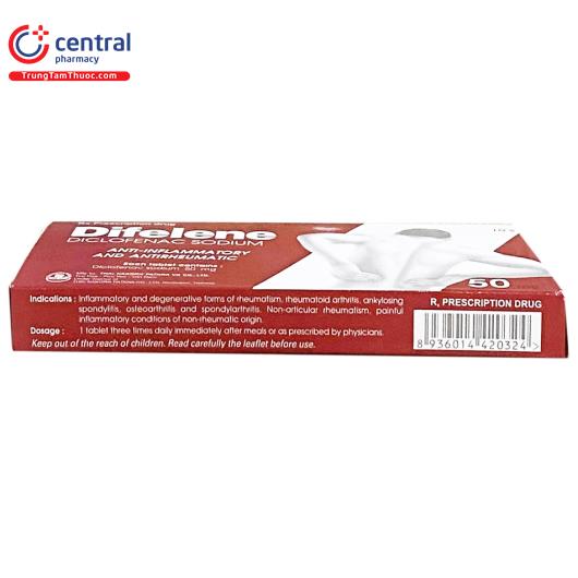 Thuốc Difelene (Diclofenac 50mg) - giảm đau xương khớp