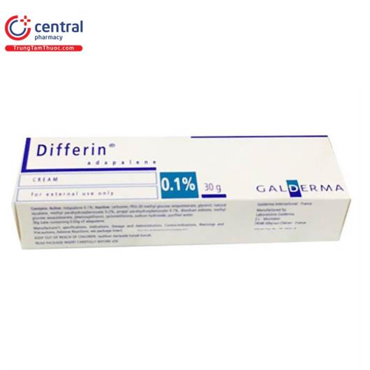 Thuốc Differin Cream 0.1% - Adapalene điều trị mụn trứng cá