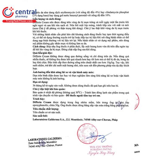 Thuốc Differin Cream 0.1% - Adapalene điều trị mụn trứng cá