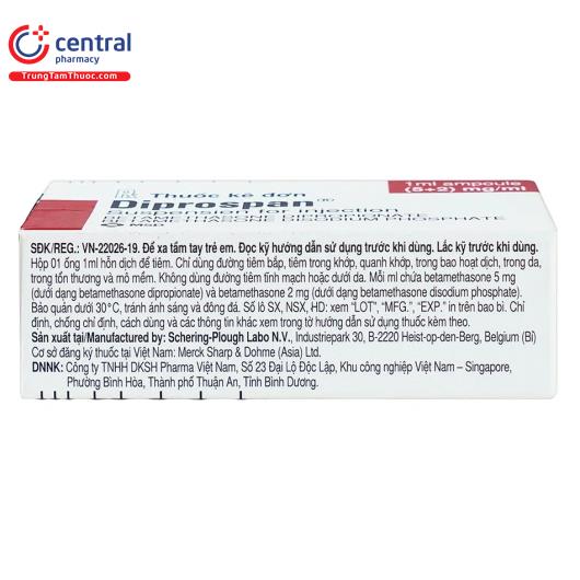 Thuốc Diprospan 1ml: tác dụng, cách dùng và lưu ý sử dụng
