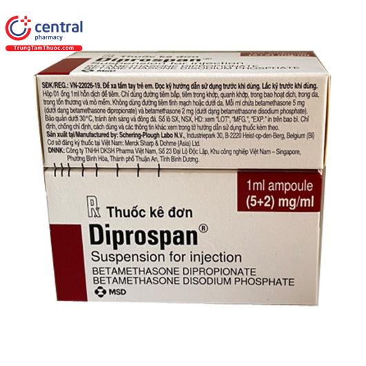 Thuốc Diprospan 1ml: tác dụng, cách dùng và lưu ý sử dụng