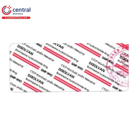 [CHÍNH HÃNG] Thuốc Disolvan 8mg - Thuốc làm long đờm, loãng đờm