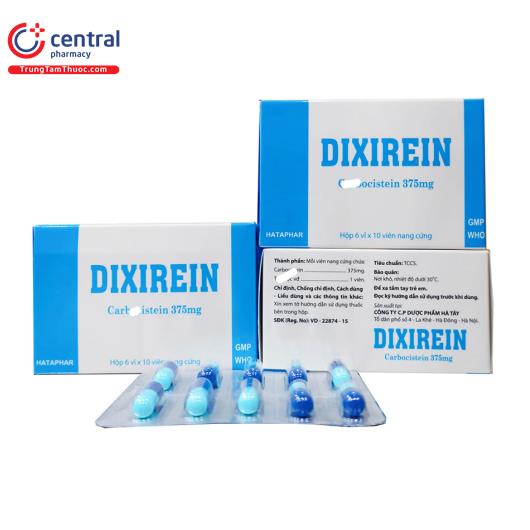 Thuốc Dixirein 375mg giúp làm loãng đờm, nhầy nhớt đường hô hấp