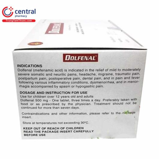 [CHÍNH HÃNG] Thuốc Dolfenal 500mg giảm đau nhanh, chống viêm, hạ sốt