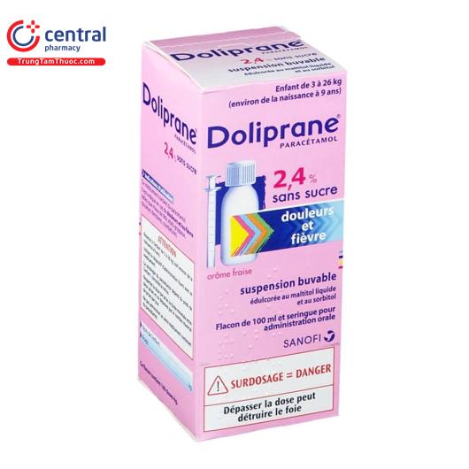 [CHÍNH HÃNG] Siro Doliprane 2,4% hạ sốt cho trẻ từ 3 đến 26kg