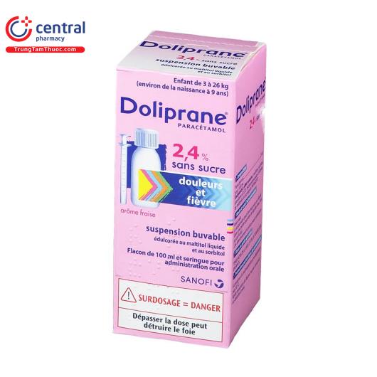 [CHÍNH HÃNG] Siro Doliprane 2,4% hạ sốt cho trẻ từ 3 đến 26kg