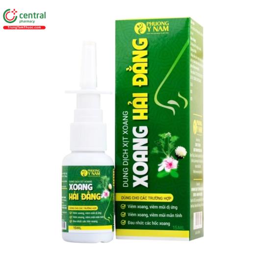 Dung dịch xịt mũi Xoang Hải Đằng giúp làm sạch bên trong khoang mũi