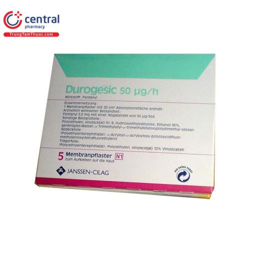 Thuốc Durogesic 50µg/h chỉ định, liều lượng, cách dùng