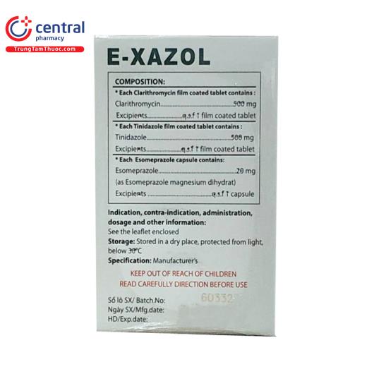 [CHÍNH HÃNG] Thuốc E-xazol điều trị diệt vi khuẩn H.pylori