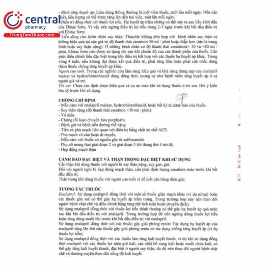 [CHÍNH HÃNG] Thuốc Ebitac Forte 20mg/12.5mg điều trị tăng huyết áp