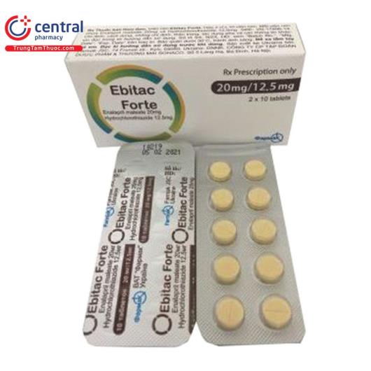 [CHÍNH HÃNG] Thuốc Ebitac Forte 20mg/12.5mg điều trị tăng huyết áp