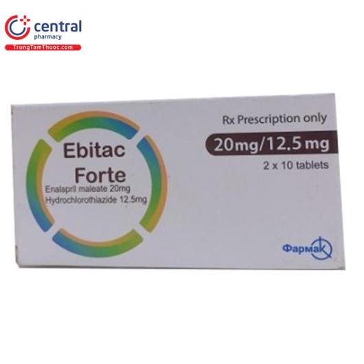 [CHÍNH HÃNG] Thuốc Ebitac Forte 20mg/12.5mg điều trị tăng huyết áp