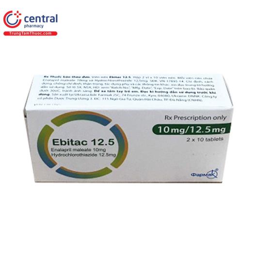 Thuốc điều trị cao huyết áp Ebitac 12.5: Tác dụng và liều dùng