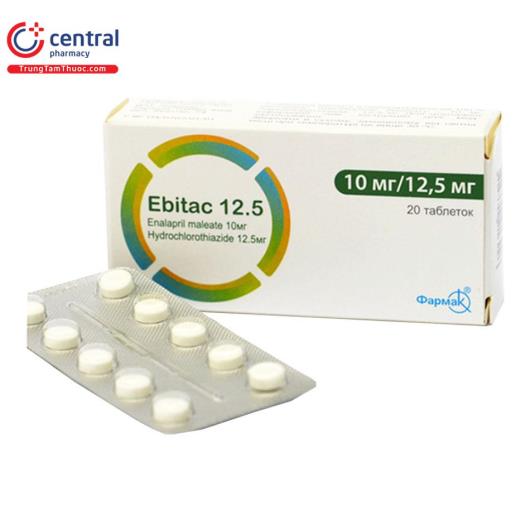 Thuốc điều trị cao huyết áp Ebitac 12.5: Tác dụng và liều dùng