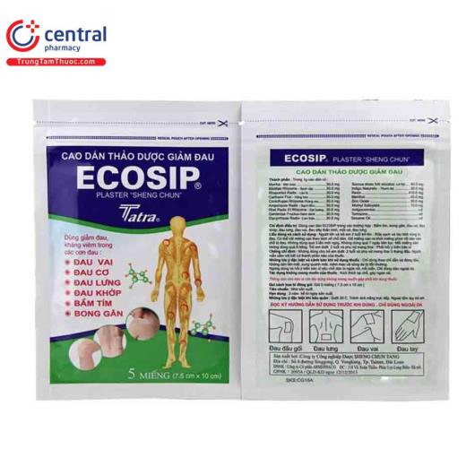 [CHÍNH HÃNG] Thuốc Ecosip Plaster "Sheng Chun" giảm đau hiệu quả