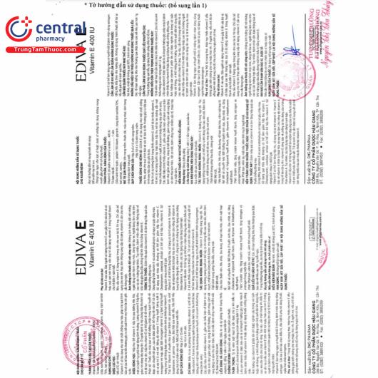 [CHÍNH HÃNG] Ediva E dự phòng và điều trị thiếu vitamin E