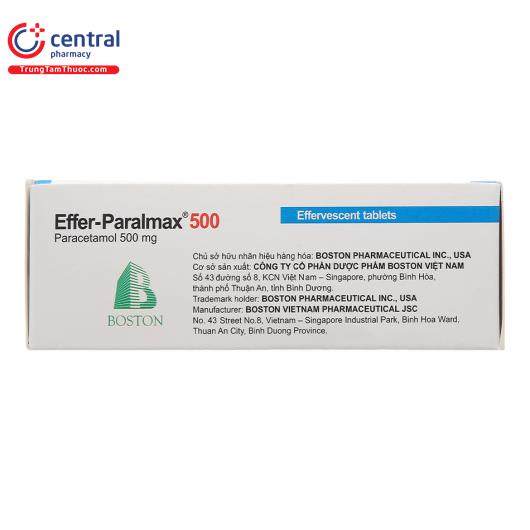 [CHÍNH HÃNG] Thuốc Effer-paralmax 500 là thuốc gì? Tác dụng?