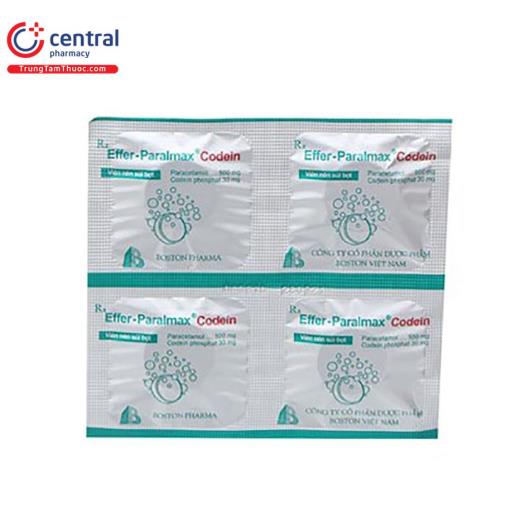 [CHÍNH HÃNG] Thuốc Effer-Paralmax Codein - Viên sủi giảm đau nhanh