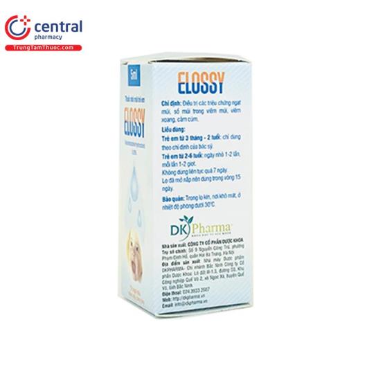 Thuốc nhỏ mũi Elossy trẻ em - điều trị sổ mũi, ngạt mũi