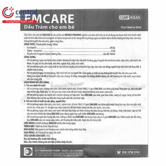 [CHÍNH HÃNG] Dầu Tràm Emcare 25ml dành riêng cho bé yêu của bạn
