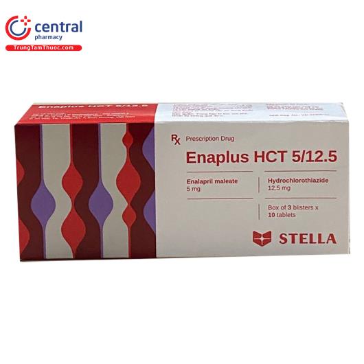 [CHÍNH HÃNG] Thuốc điều trị tăng huyết áp Enaplus HCT 5/12.5 Stella