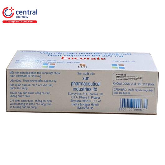 [CHÍNH HÃNG] Thuốc Encorate 200mg điều trị động kinh cục bộ