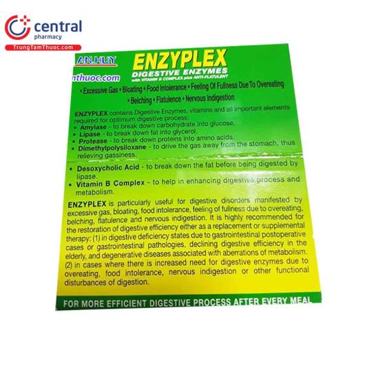 Thuốc Enzyplex (vỉ) - Thuốc trị khó tiêu, đầy hơi, rối loạn tiêu hóa