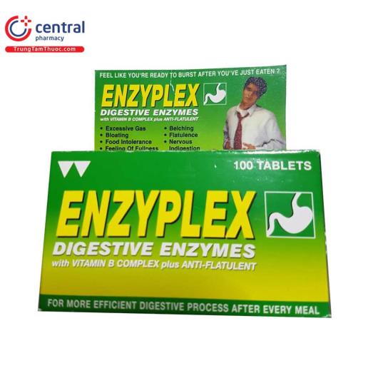 Thuốc Enzyplex (vỉ) - Thuốc trị khó tiêu, đầy hơi, rối loạn tiêu hóa