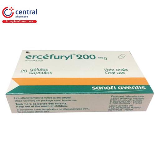 Thuốc Ercefuryl 200mg - thuốc điều trị tiêu chảy cấp giá bao nhiêu?