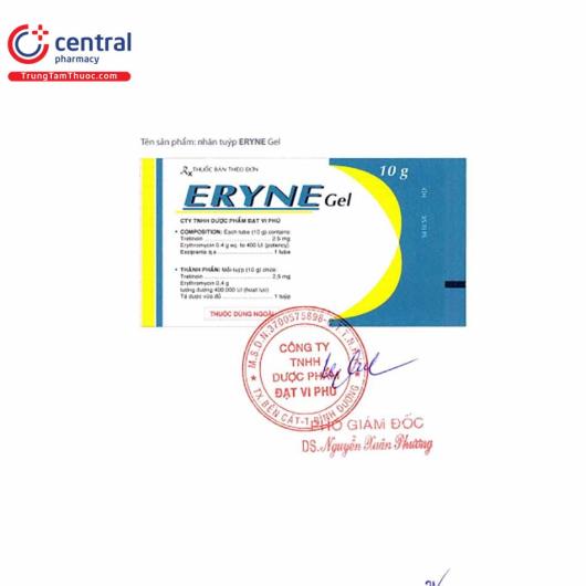 [CHÍNH HÃNG] Thuốc điều trị mụn trứng cá Eryne Gel Davipharm
