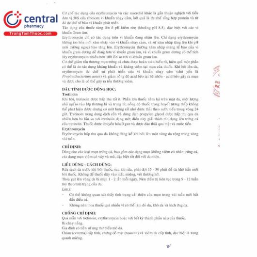 [CHÍNH HÃNG] Thuốc điều trị mụn trứng cá Eryne Gel Davipharm