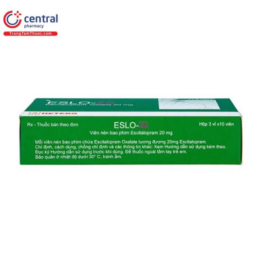 [CHÍNH HÃNG] Thuốc Eslo-20 (Escitalopram Oxalat) - Điều trị trầm cảm