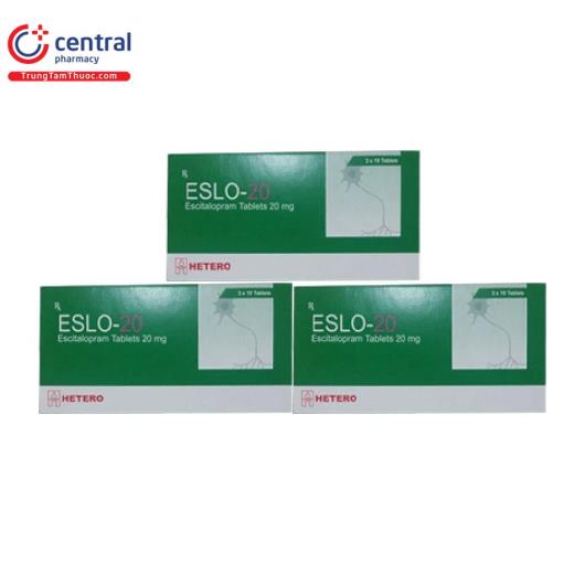 [CHÍNH HÃNG] Thuốc Eslo-20 (Escitalopram Oxalat) - Điều trị trầm cảm