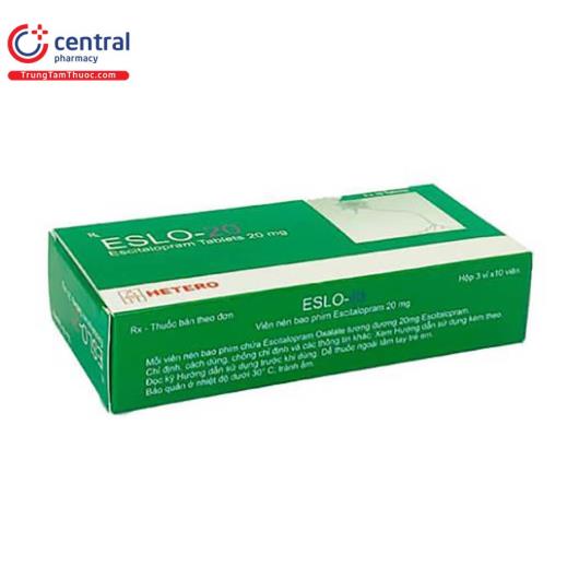 [CHÍNH HÃNG] Thuốc Eslo-20 (Escitalopram Oxalat) - Điều trị trầm cảm