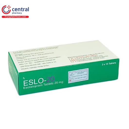 [CHÍNH HÃNG] Thuốc Eslo-20 (Escitalopram Oxalat) - Điều trị trầm cảm