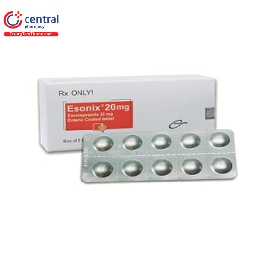 [CHÍNH HÃNG] Thuốc Esonix 20mg điều trị trào ngược dạ dày thực quản
