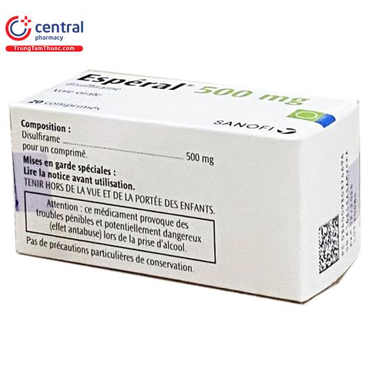 [CHÍNH HÃNG] Thuốc cai rượu Esperal 500mg: cách dùng, giá bán