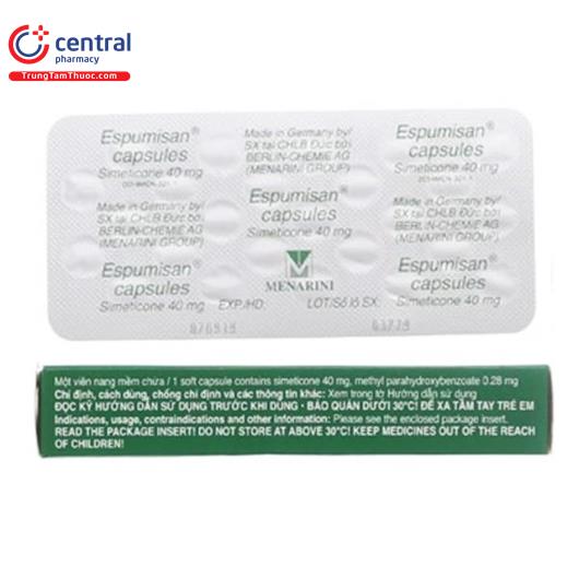 Thuốc Espumisan Cap. - Thuốc điều trị đầy hơi trướng bụng