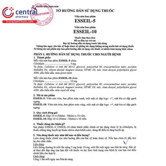 [CHÍNH HÃNG] Thuốc hạ huyết áp Esseil-10 bảo vệ hệ tim mạch