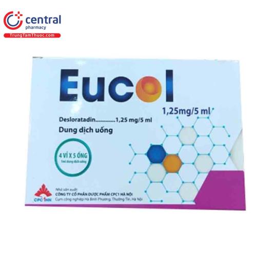 [CHÍNH HÃNG] Thuốc Eucol 1,25mg/5ml điều trị viêm mũi dị ứng