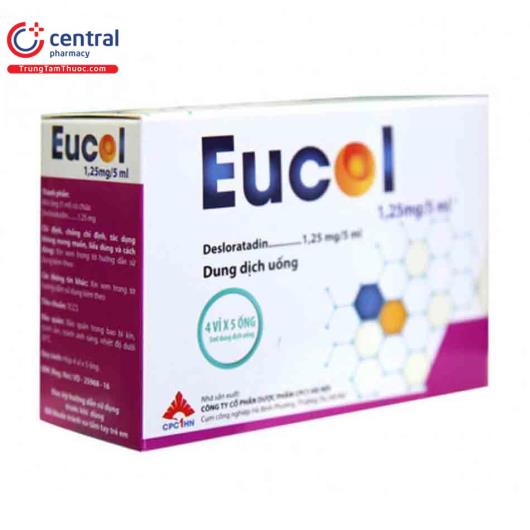 [CHÍNH HÃNG] Thuốc Eucol 1,25mg/5ml điều trị viêm mũi dị ứng
